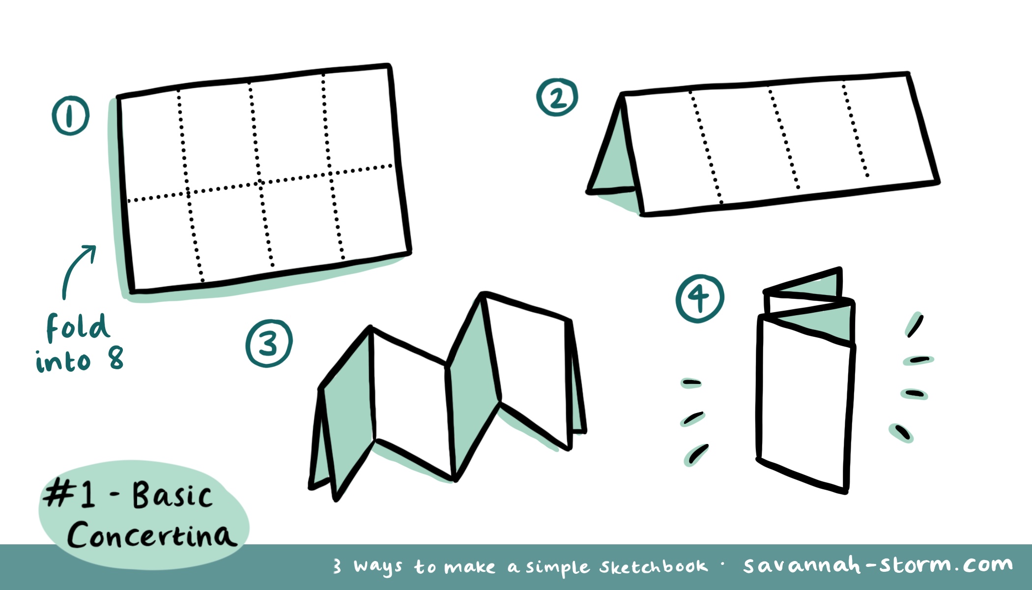 How To Make A Simple Sketchbook 3 Ways Savannah Storm