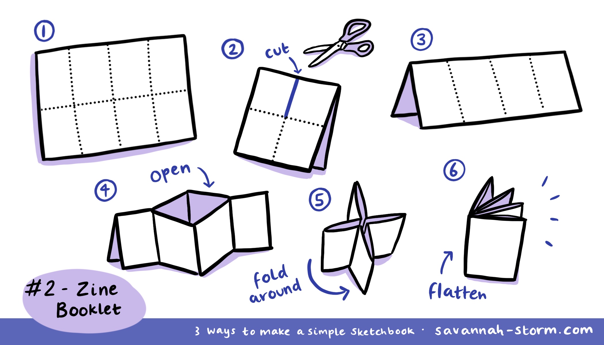 How To Make A Simple Sketchbook 3 Ways Savannah Storm 